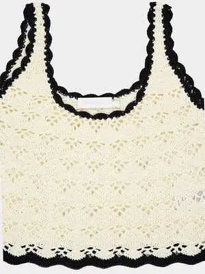 Zimmermann Rhiannon Crochet Tank - Cream