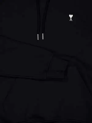 AMI Paris De Coeur Hooded Sweatshirt - Black