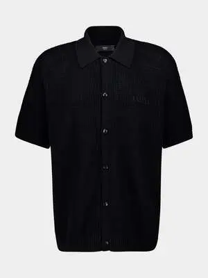 Amiri Crochet Mesh Shirt - Black