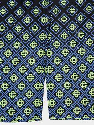 Casablanca Degrade Monogram Silk Trousers - Black