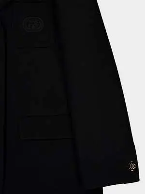 Gucci Batavia Wool Coat With Patch