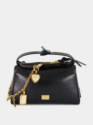 Dolce & Gabbana Vittoria Shoulder Bag With Charms - Black
