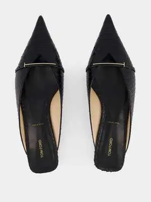TOM FORD Julianne Python Mule - Black