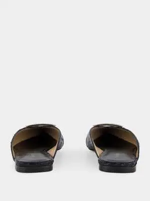 TOM FORD Julianne Python Mule - Black