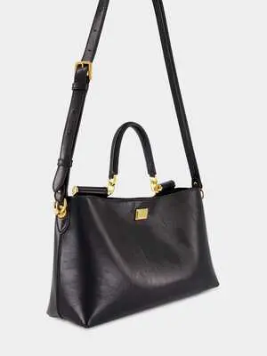 Dolce & Gabbana Vittoria Handbag In Calfskin - Black