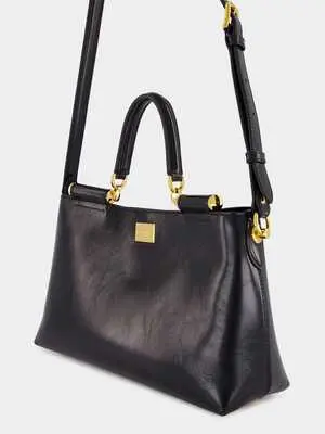 Dolce & Gabbana Vittoria Handbag In Calfskin - Black