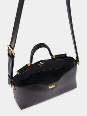 Dolce & Gabbana Vittoria Handbag In Calfskin - Black