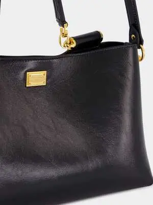 Dolce & Gabbana Vittoria Handbag In Calfskin - Black