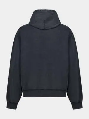 Balenciaga Washed Crayon Loopback Hooded Sweatshirt - Black