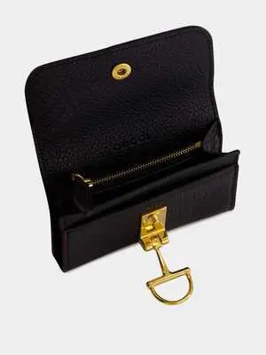 Gucci Calfskin Horsebit Card Case With Gold Hardware