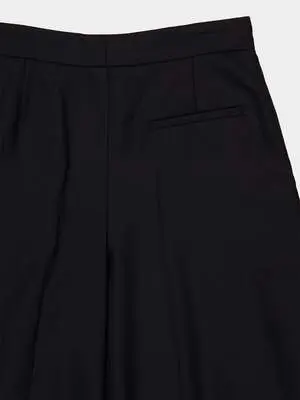 Nina Ricci Pleated Wool Straight-leg Trousers - Black