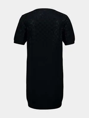 Gucci Wool Dress With Gg Crystals