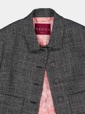 Gucci Wool Grisaille Jacket - Black