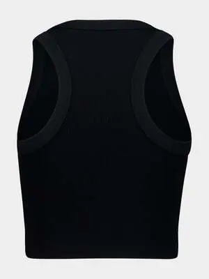 Givenchy Cropped Stretch Cotton Tank Top - Black