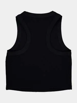 Givenchy Cropped Stretch Cotton Tank Top - Black