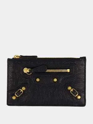 Balenciaga Le City Lambskin Card Holder - Black