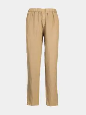 Boglioli Linen Straight Leg Trousers