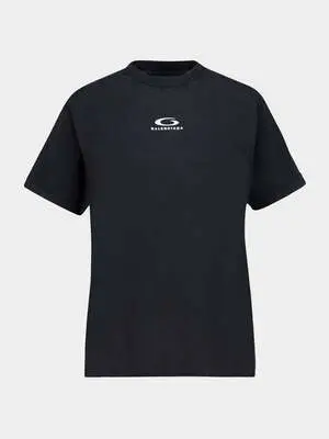 Balenciaga Hybrid Cotton T-Shirt Black