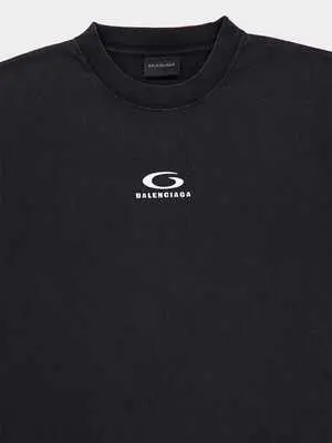Balenciaga Hybrid Cotton T-shirt - Black