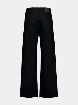 Balenciaga Curved Knee Cotton Denim Trousers