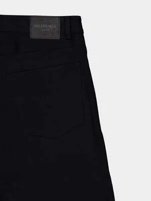 Balenciaga Curved Knee Cotton Denim Trousers