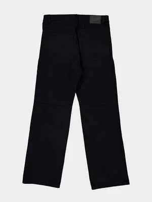 Balenciaga Curved Knee Cotton Denim Trousers