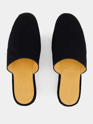 TOM FORD Suede Slippers With Tf Embroidery