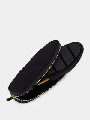 TOM FORD Suede Slippers With Tf Embroidery