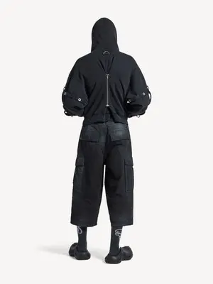 Balenciaga Cropped Cargo Cotton Trousers