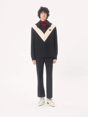 Valentino Garavani Wool Slim-fit Trousers With Cuffs - Black