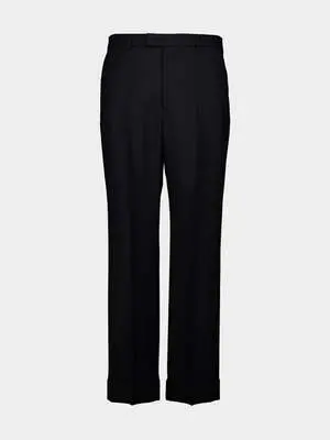 Valentino Garavani Wool Slim-fit Trousers With Cuffs