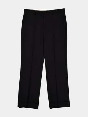 Valentino Garavani Wool Slim-fit Trousers With Cuffs