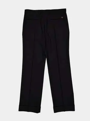 Valentino Garavani Wool Slim-fit Trousers With Cuffs