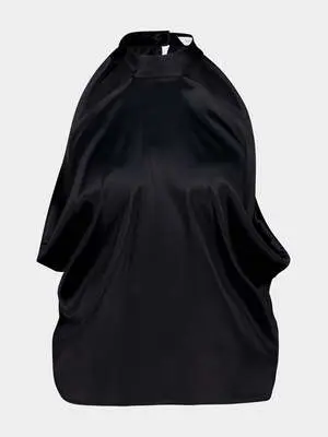 Nina Ricci Silk Satin Halterneck Top