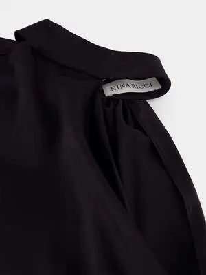 Nina Ricci Silk Satin Halterneck Top