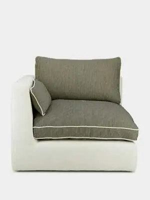 HOUSE OF CAPRICORN Dinis Ivory Linen Left Arm Module Sofa