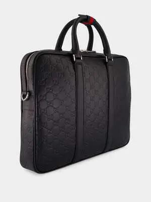 Gucci Gg Leather Large Briefcase