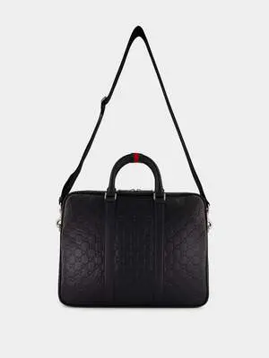 Gucci Gg Leather Large Briefcase