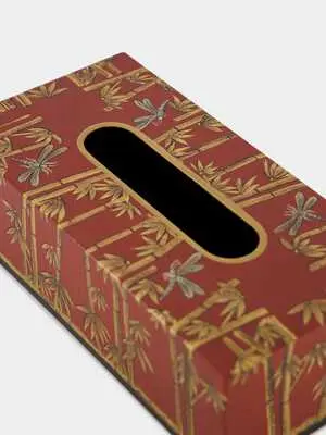 LES-OTTOMANS Bamboo Iron Tissue Box