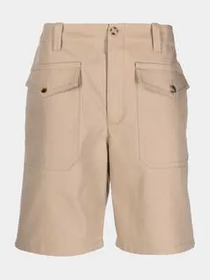Alexander McQueen Pocket Detailed Bermuda Shorts - Beige