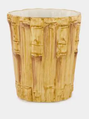 LES-OTTOMANS Bamboo Ceramic Water Glass - Beige