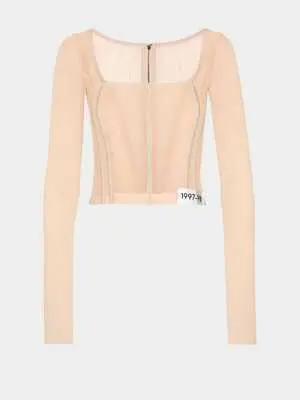 Dolce & Gabbana X Kim Georgette Top - Beige