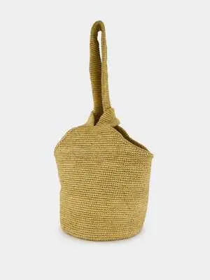 SENSI STUDIO Handheld Straw Handbag - Beige