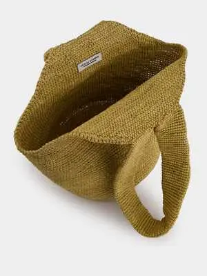 SENSI STUDIO Handheld Straw Handbag - Beige