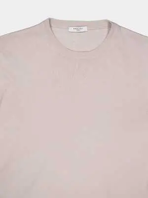 Boglioli Fine Knit Cotton Jumper - Beige