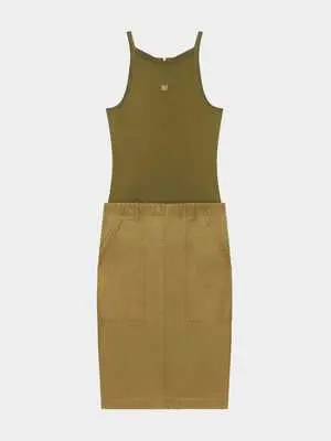 Givenchy Knit Top And Skirt Dress - Beige