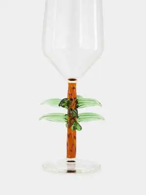 LES-OTTOMANS Palm Tree Shaped Glass - Brown