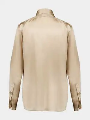 TOM FORD Charmeuse Silk Plissé Shirt