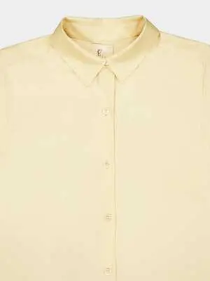 PAULA Silk Satin Matte Shirt - Beige