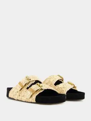Isabel Marant Étoile Raffia Buckle-strap Sandals